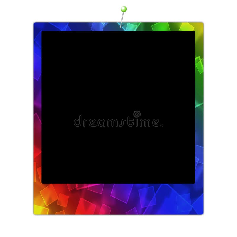 Color polaroid frame stock illustration. Illustration of retro - 9925726