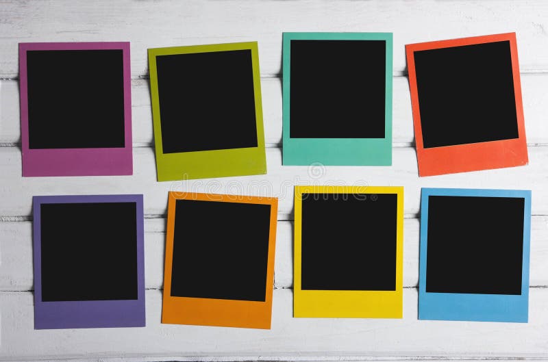 Color polaroids stock image. Image of group, modern, four - 50086157