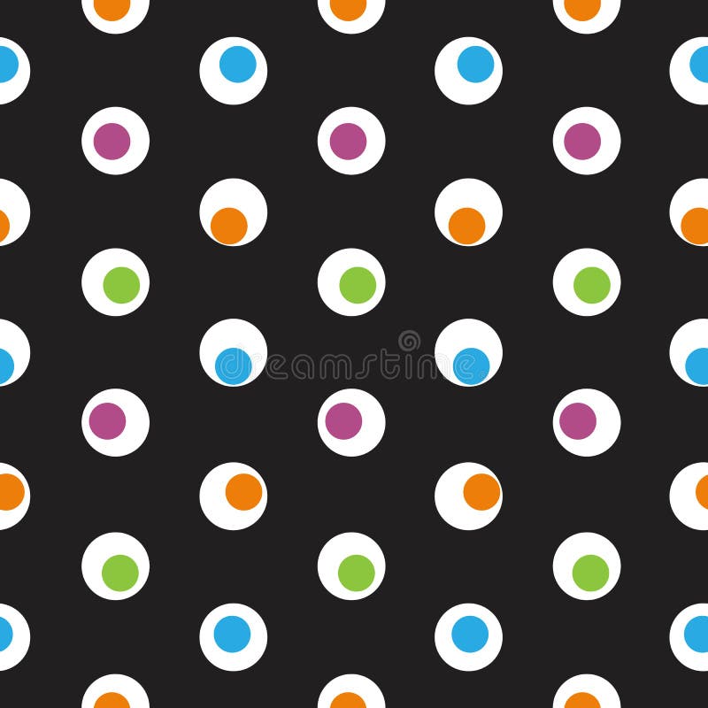 Color Polka Dot Abstract Seamless Pattern On A Dark Background Stock ... Color Polka Dot Abstract Seamless Pattern On A Dark Background Stock ...