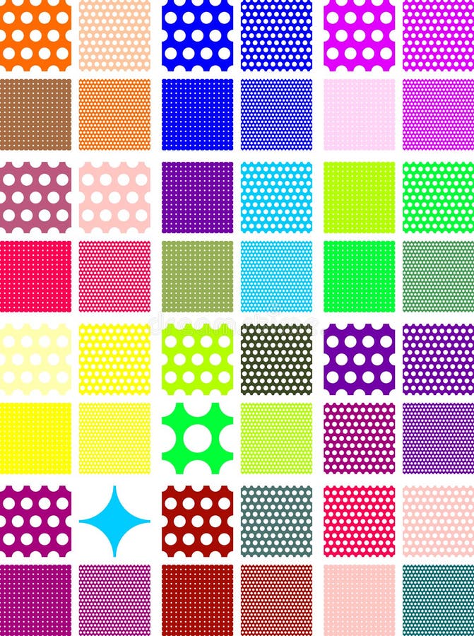 Color_polka_dot_patterns stock vector. Illustration of holiday - 20682519