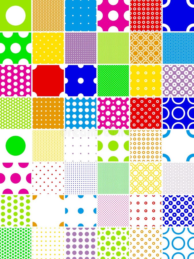 Color polka dot patterns stock vector. Illustration of modern - 20843260