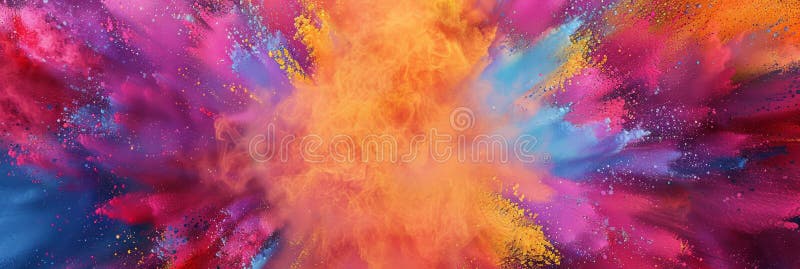 Color Powder Burst Frame, Colored Splash, Colorful Explosion and Frame ...