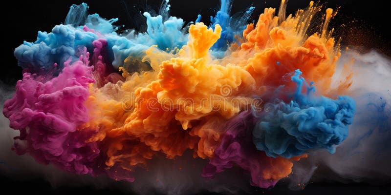 Color Powder Cloud Abstract Background Stock Illustration ...