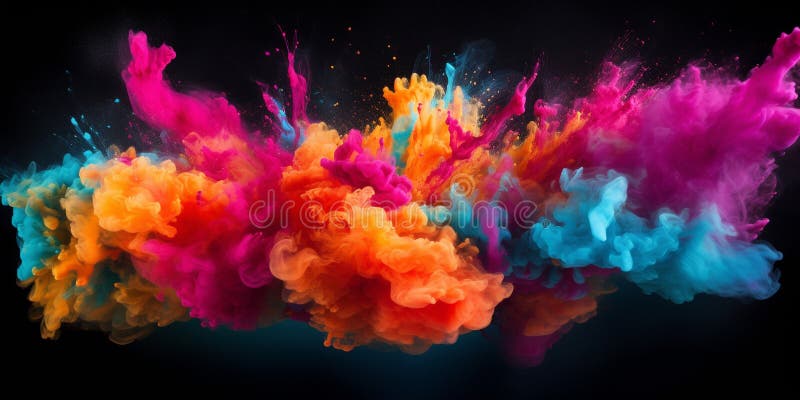 Color Powder Cloud Abstract Background Stock Illustration ...