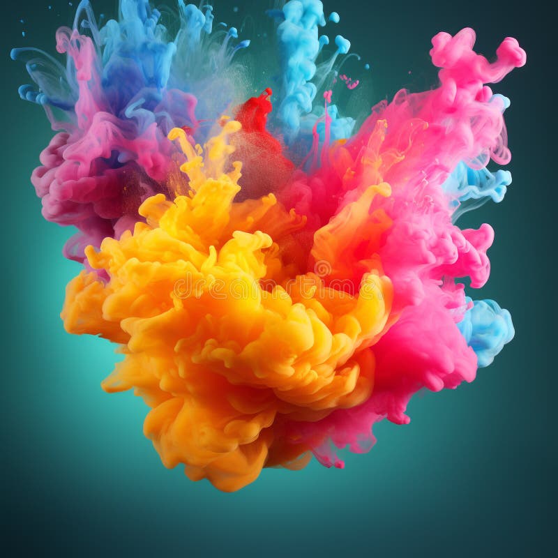 Color Powder Cloud Abstract Background Stock Illustration ...