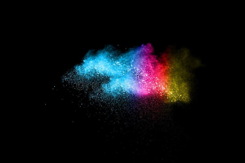 Color powder explosion stock photo. Image of glowing - 94875422