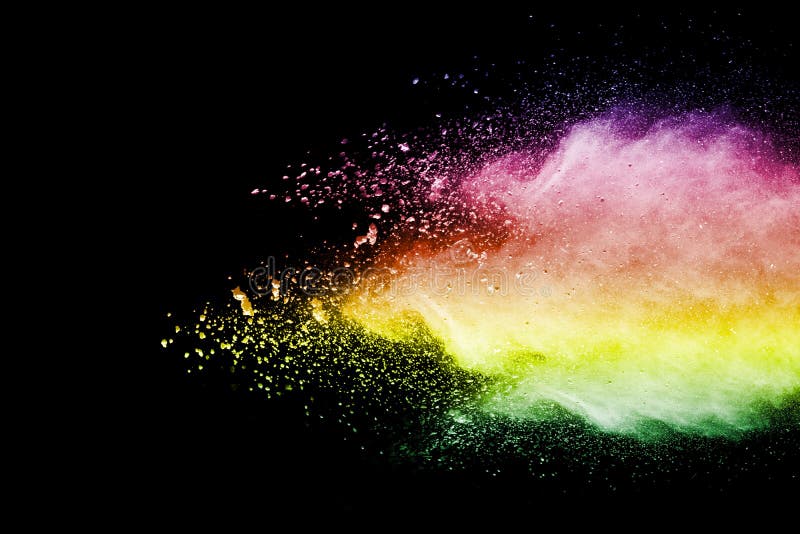 Color powder explosion stock photo. Image of dust, combustible - 97745020