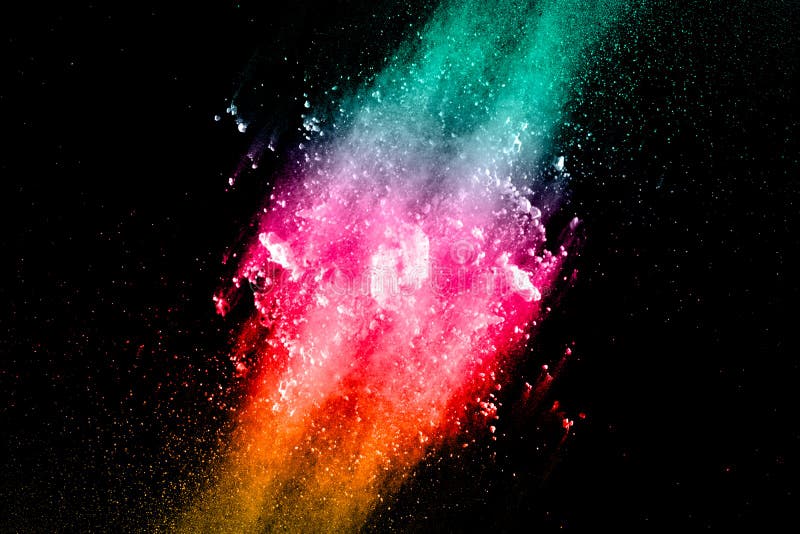 Color powder explosion stock photo. Image of glow, freeze - 97745422