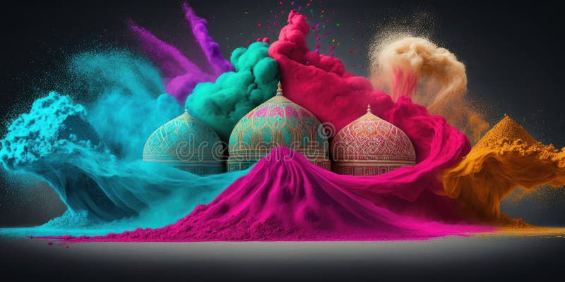 Color Powder Explosion. Color Explosion. Happy Holi. Stock Illustration ...