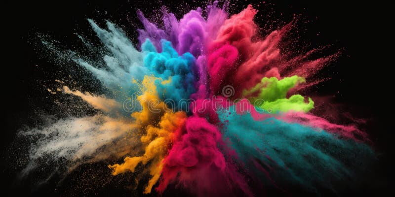 Color Powder Explosion. Color Explosion. Happy Holi. Stock Illustration ...