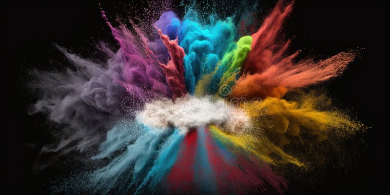 Color Powder Explosion. Color Explosion. Happy Holi. Stock Illustration ...