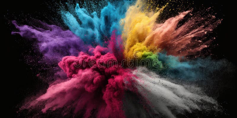 Color Powder Explosion. Color Explosion. Happy Holi. Stock Illustration ...