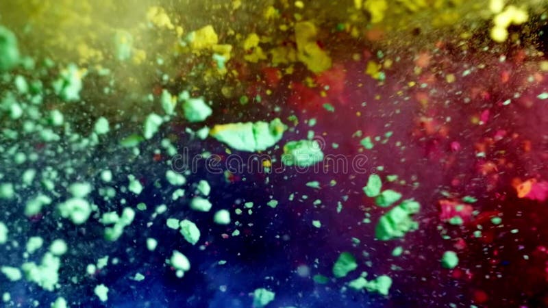 Color Powder Explosion. Macro Slow Motion Stock Footage - Video of ...