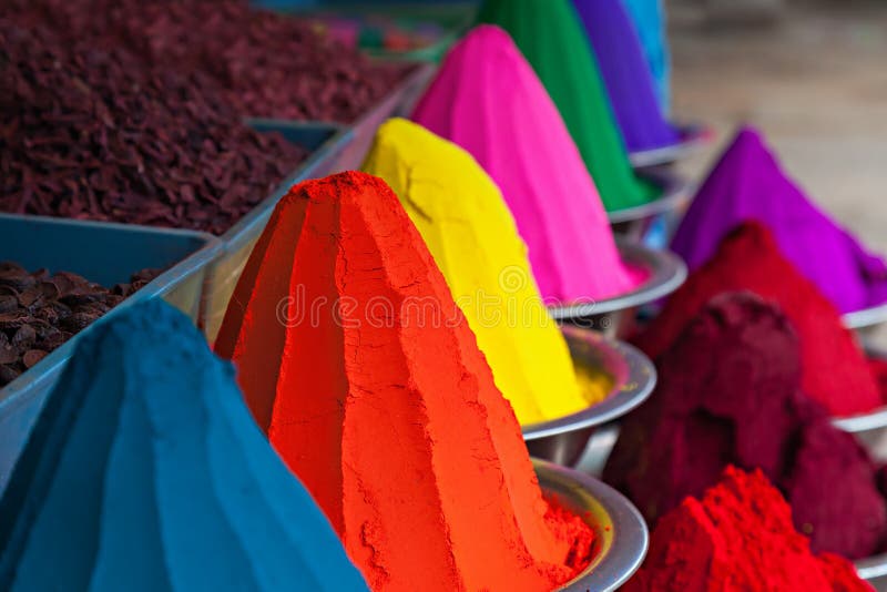 Color Powder for Holi Festival Stock Photo - Image of arrange ...