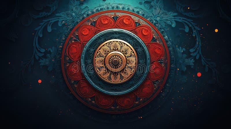 Color Presentation Round Background Stock Illustration - Illustration ...