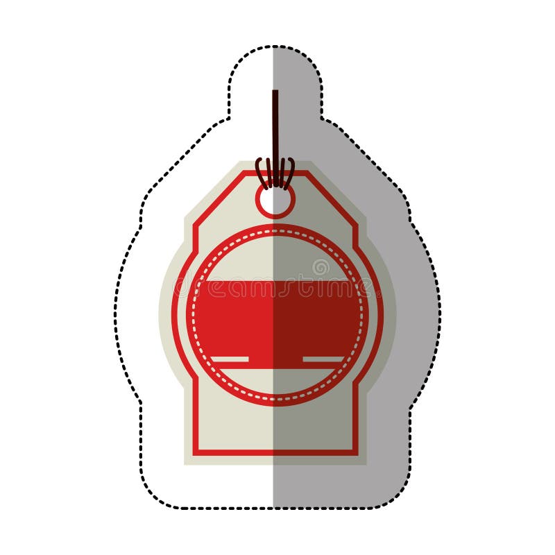 Color Price Tag Sticker with Middle Shadow with Red Background Circle ...