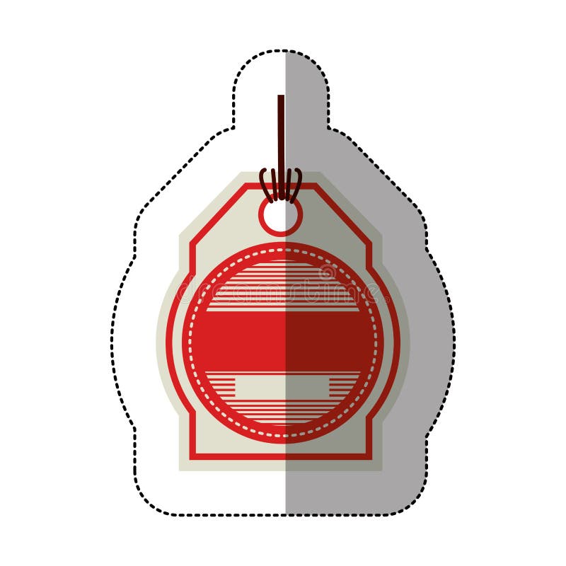 Color Price Tag Sticker with Middle Shadow with Red Background Circle ...