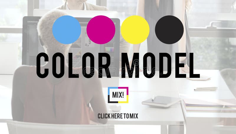 Color Printing Ink Color Model CMYK Concept Stock Image - Image of busy ...