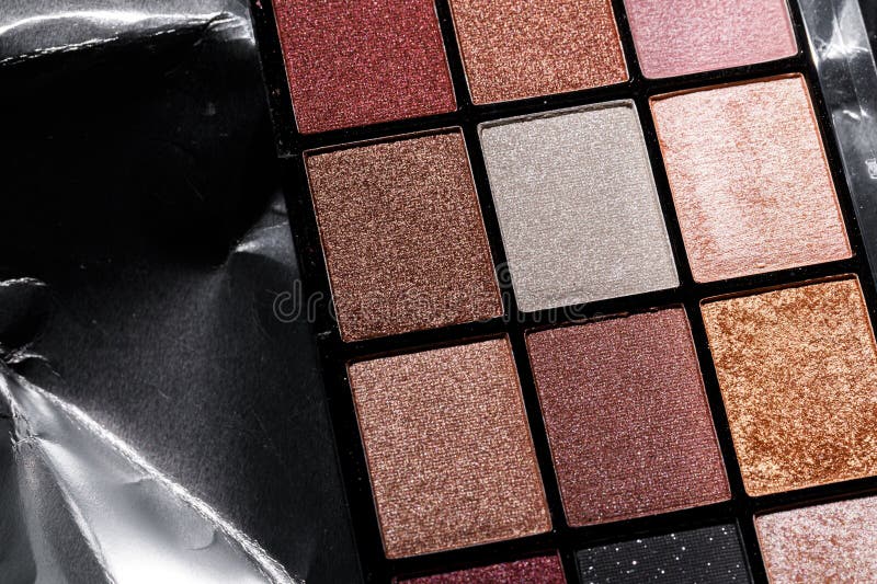 Color Professional Cosmetic Palette on a Dark Background Stock Photo ...