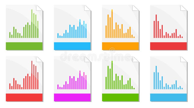 Color Progress Bar Chart Paper Stock Illustration - Illustration of ...