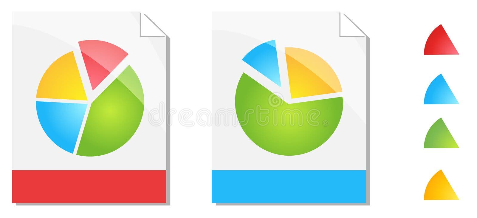 Color Progress Bar Element Set. Upload Indicator 10-100 Stock Vector ...