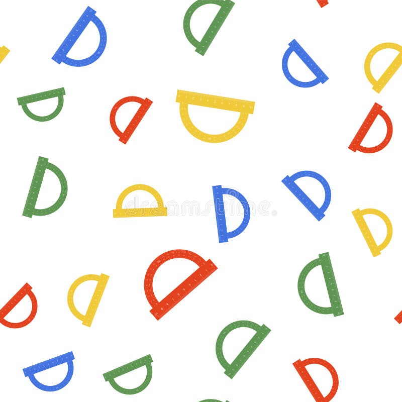 Color Protractor Grid for Measuring Degrees Icon Isolated Seamless ...