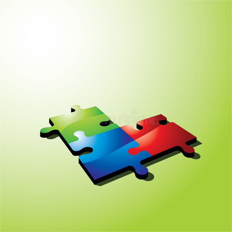 Single Green Puzzle Piece Stock Illustrations – 147 Single Green Puzzle ...