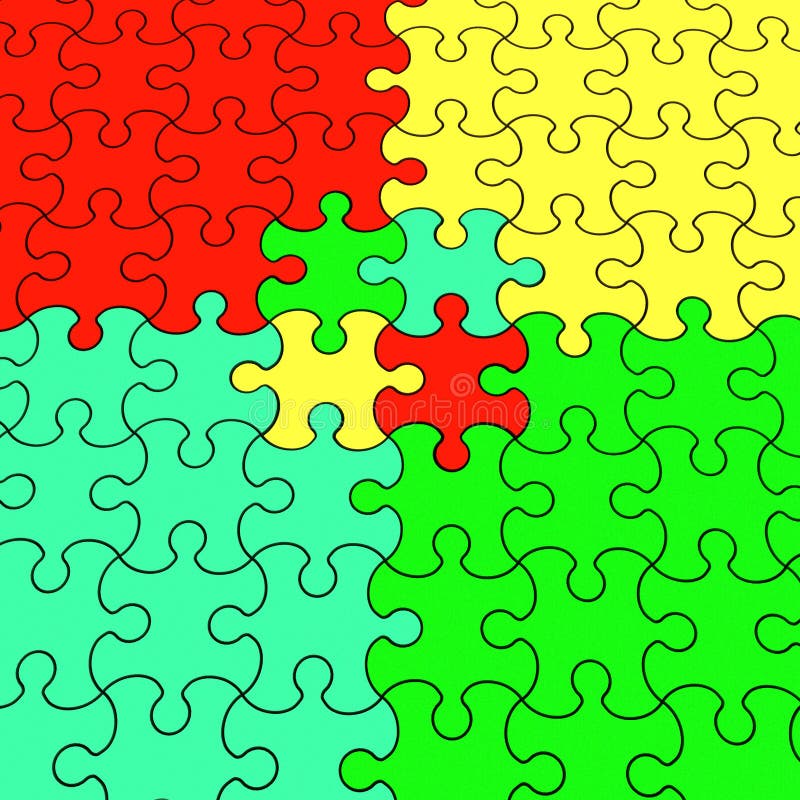 Color puzzle stock illustration. Illustration of connection - 22009377