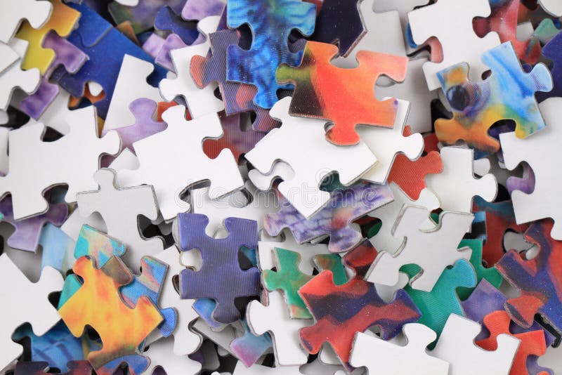 Color Puzzle in the Paper Box Stock Image - Image of childhood, game ...