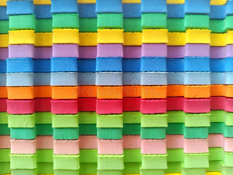 Color Puzzle Mat Stack Texture. Stock Image - Image of material ...