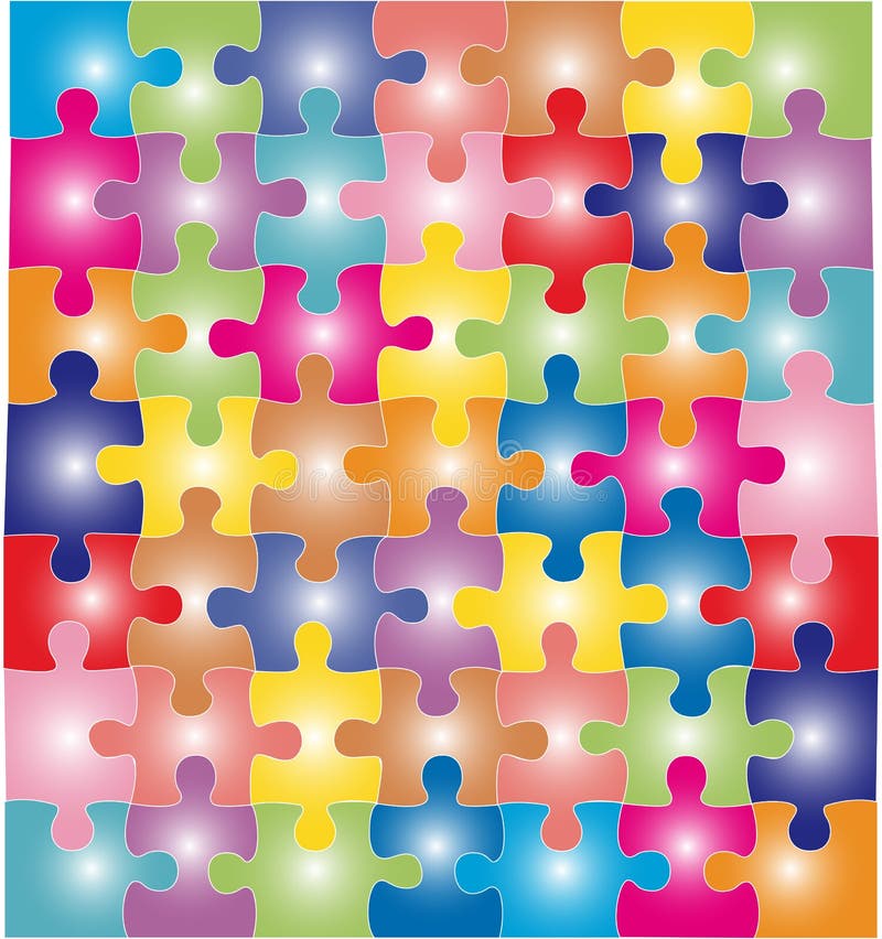 Color puzzle stock vector. Illustration of company, color - 22825706