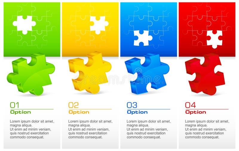 Color puzzles stock vector. Illustration of puzzle, partnership - 46586589