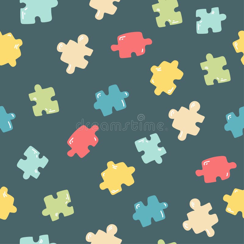 Seamless Pattern Color Puzzles Stock Illustrations – 440 Seamless ...