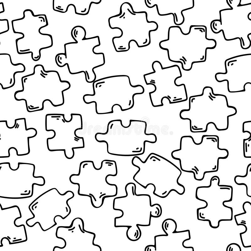 Color Puzzles Vector Background and Texture Vector Seamless Pattern for ...