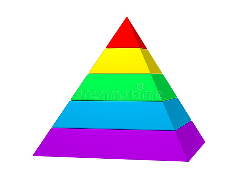 Color pyramid stock illustration. Illustration of growth - 35197174