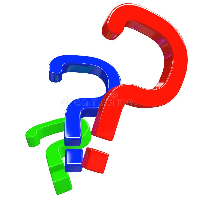 Colorful Question Marks Conected Stock Illustration - Illustration of ...