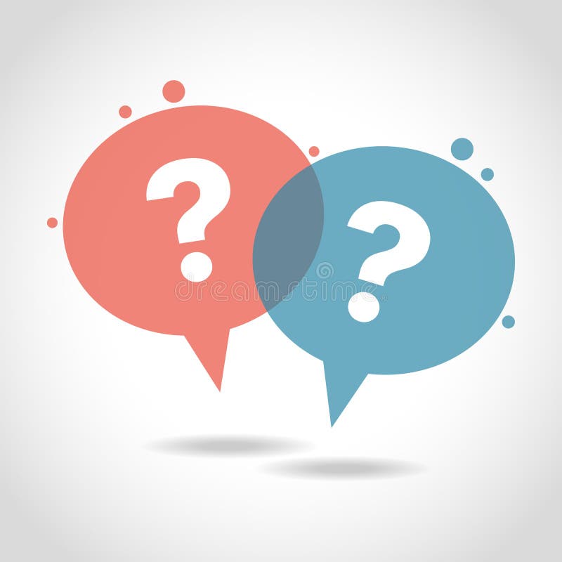 Color Question Mark in Speech Bubble, Isolated on White Background ...