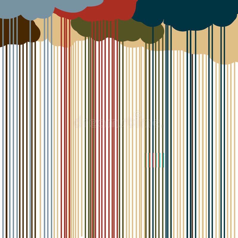 Color rain stock vector. Illustration of landscape, cloudiness - 14624315
