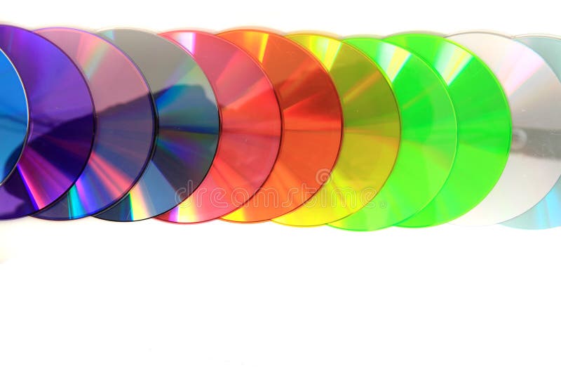 Color(rainbow) CD and DVD Media Stock Image - Image of computer, burn ...