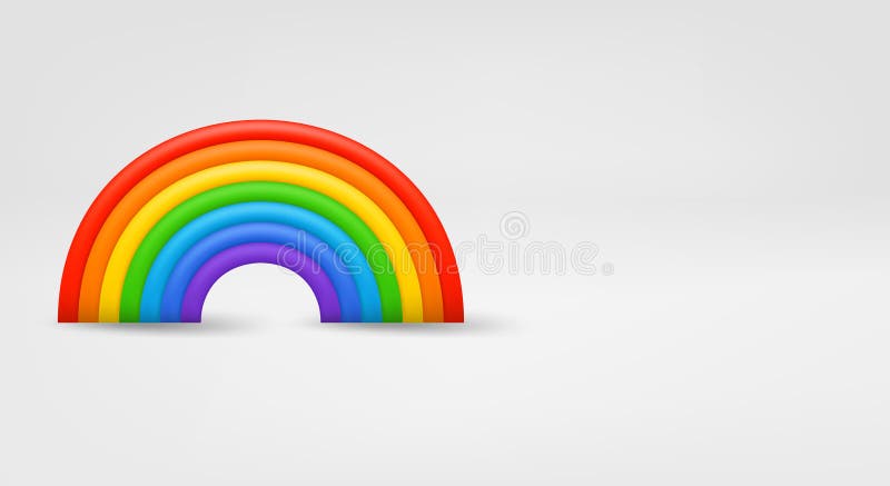 Color Rainbow. 3d Vector Banner with Copy Space Stock Vector ...