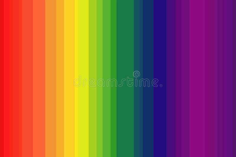 Discrete Set of Rainbow Shades. Bright Color Spectrum Stock Vector ...