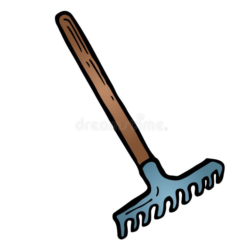 Color rake doodle stock vector. Illustration of cartoon - 218950153