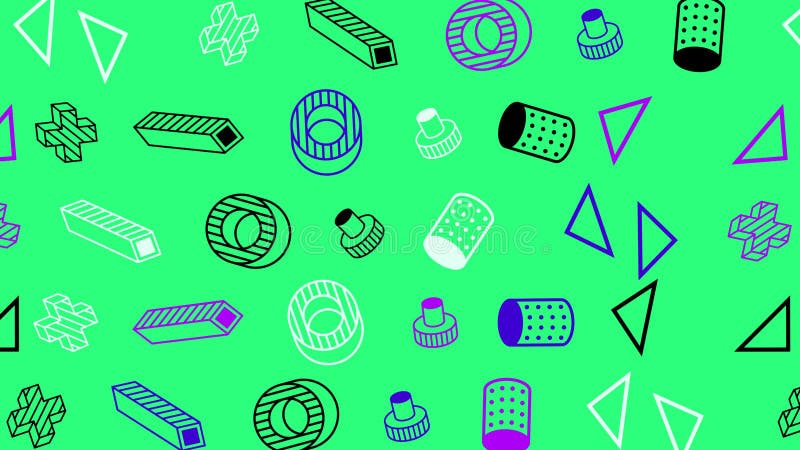 Color Random Seamless Pattern Loop Background Stock Footage Video Of Modern Memphis 306190498