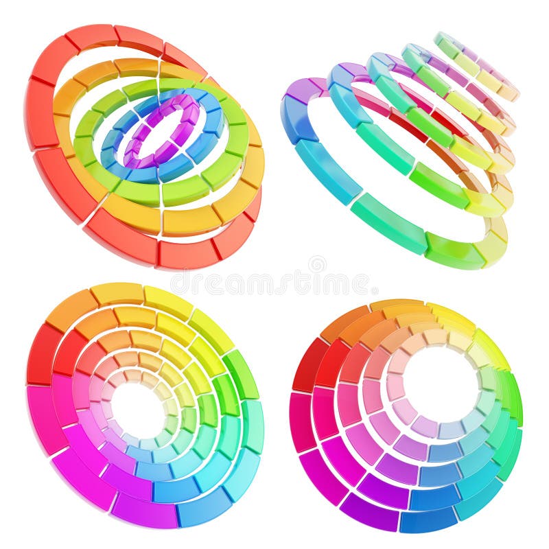 Color Range Spectrum Circle Round Palette Stock Illustration ...
