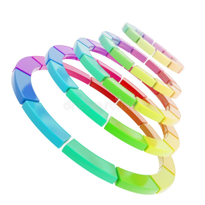 Color Range Spectrum Circle Round Palette Stock Illustration ...