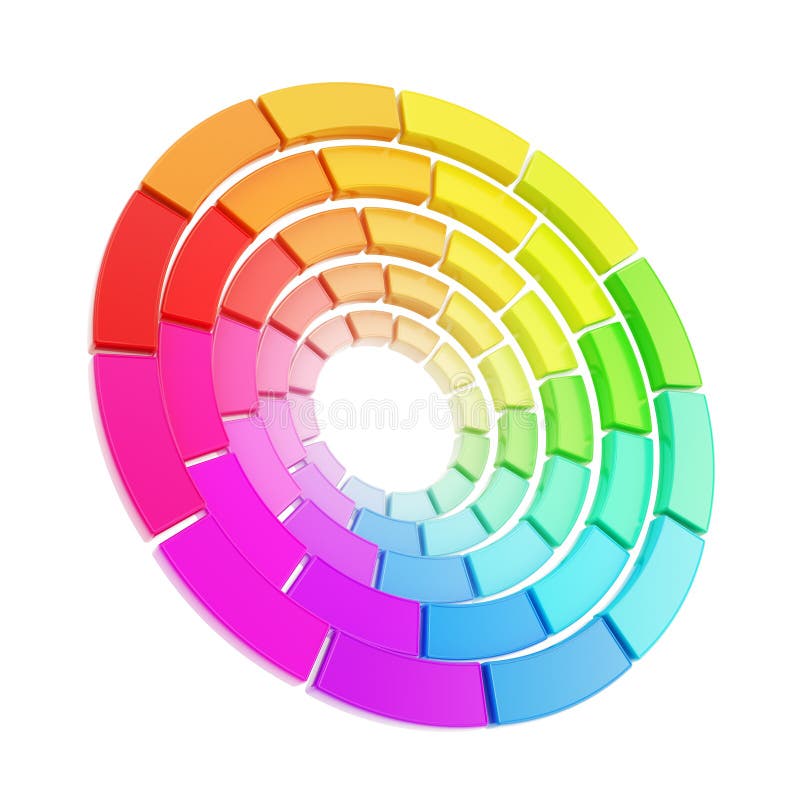 Color Range Spectrum Circle Round Palette Stock Illustration ...