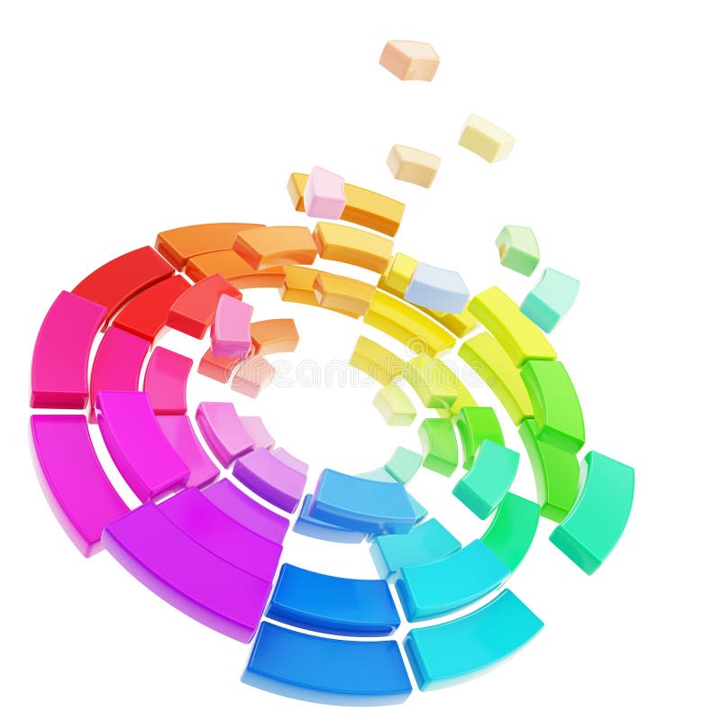 Color Range Spectrum Circle Round Palette Stock Illustration ...