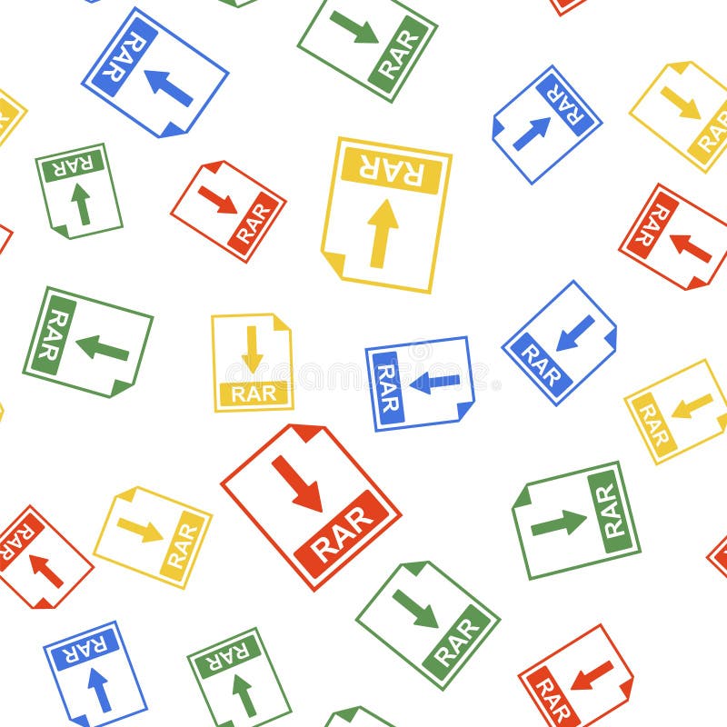 Color RAR File Document Icon. Download RAR Button Icon Isolated ...