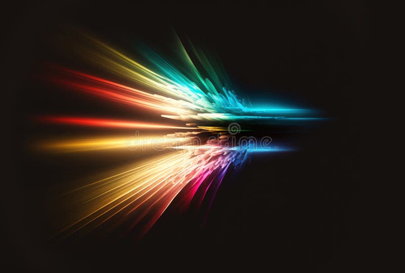 Color Rays Light Motion Defocused Neon Laser Beam Generative Ai Stock ...