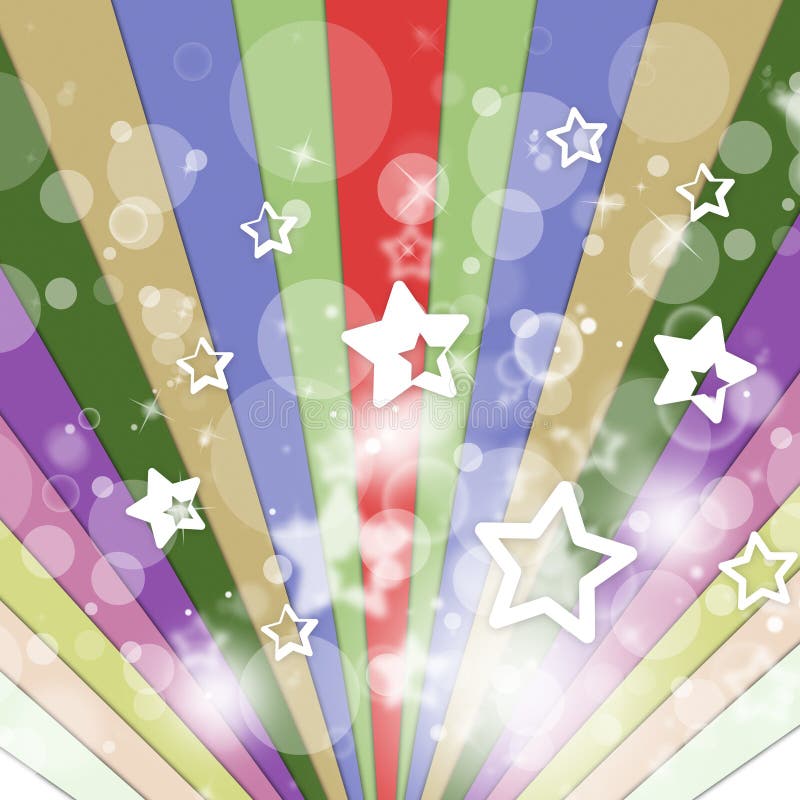 Color Rays Means Background Stars and Starry Stock Illustration ...